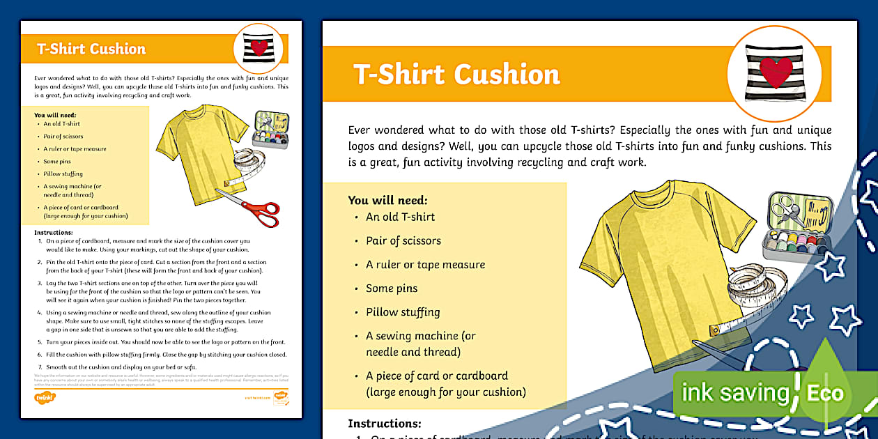 Clothes Upcycling: T-Shirt Cushion Activity