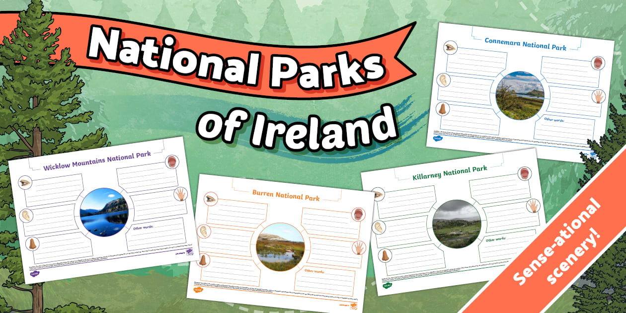 National Parks of Ireland Senses Mind Map Collection
