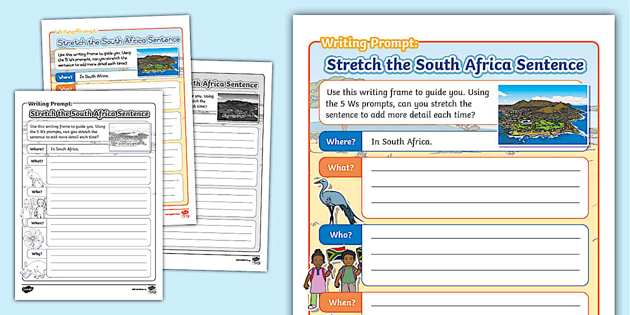 * NEW * Writing Prompt: Stretch the South Africa Sentence
