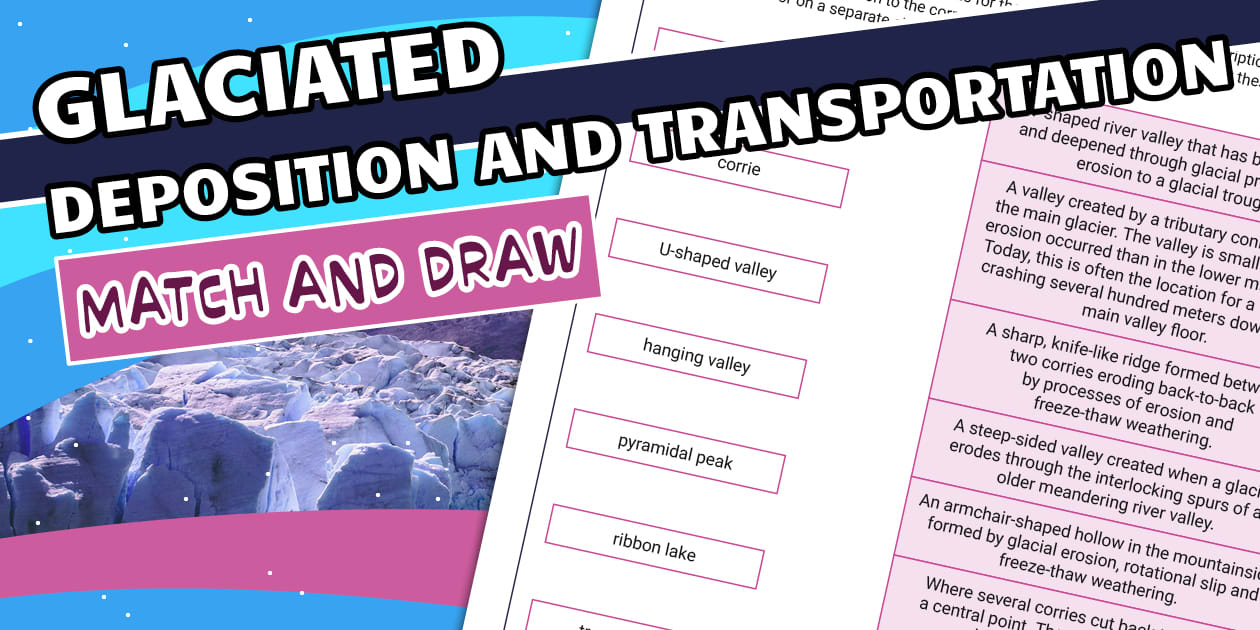 Glacial Transport and Deposition Matching Activity