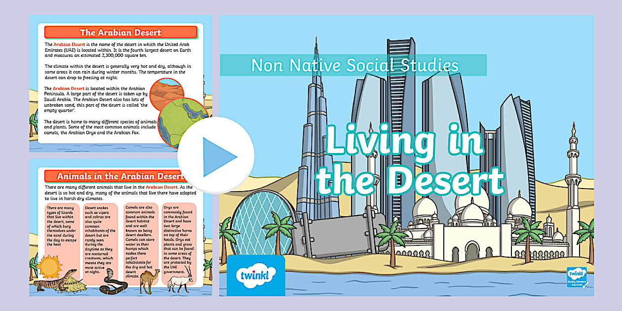 Living in the Desert - Power Point (teacher made) - Twinkl