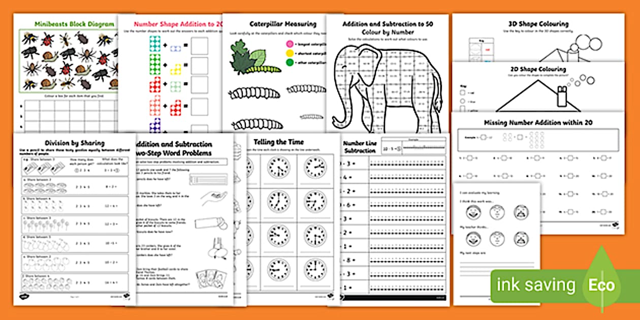First Level P2 Maths and Numeracy Home Learning Pack