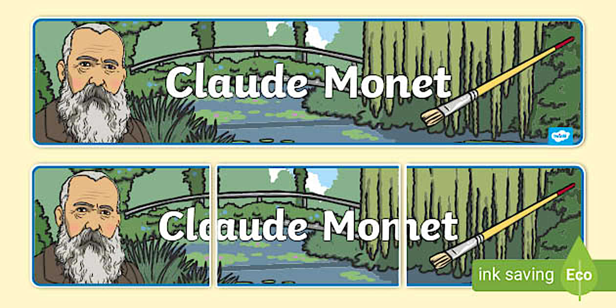 Claude Monet Display Banner - Primary Resources - Twinkl