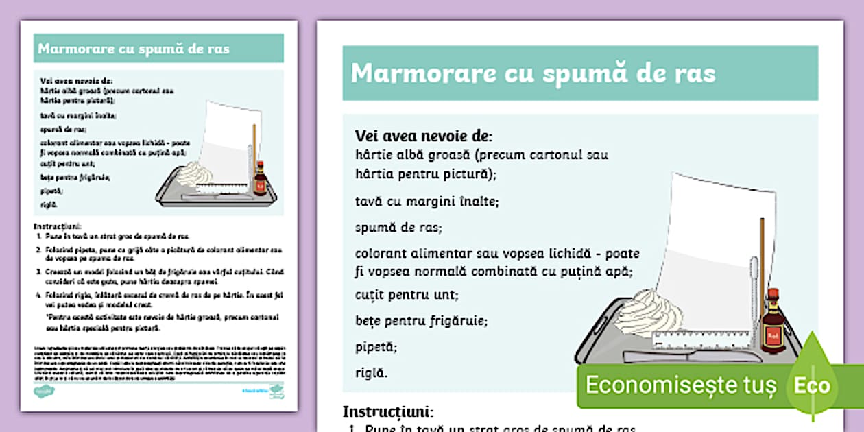 AVAP Marmorare cu spumă de ras – Activitate practică