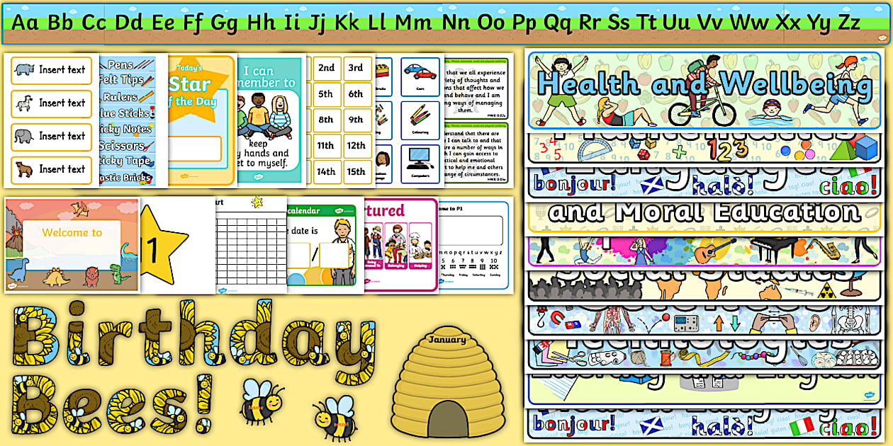 CfE Classroom Set Up (Early Level) Resource Pack - Twinkl