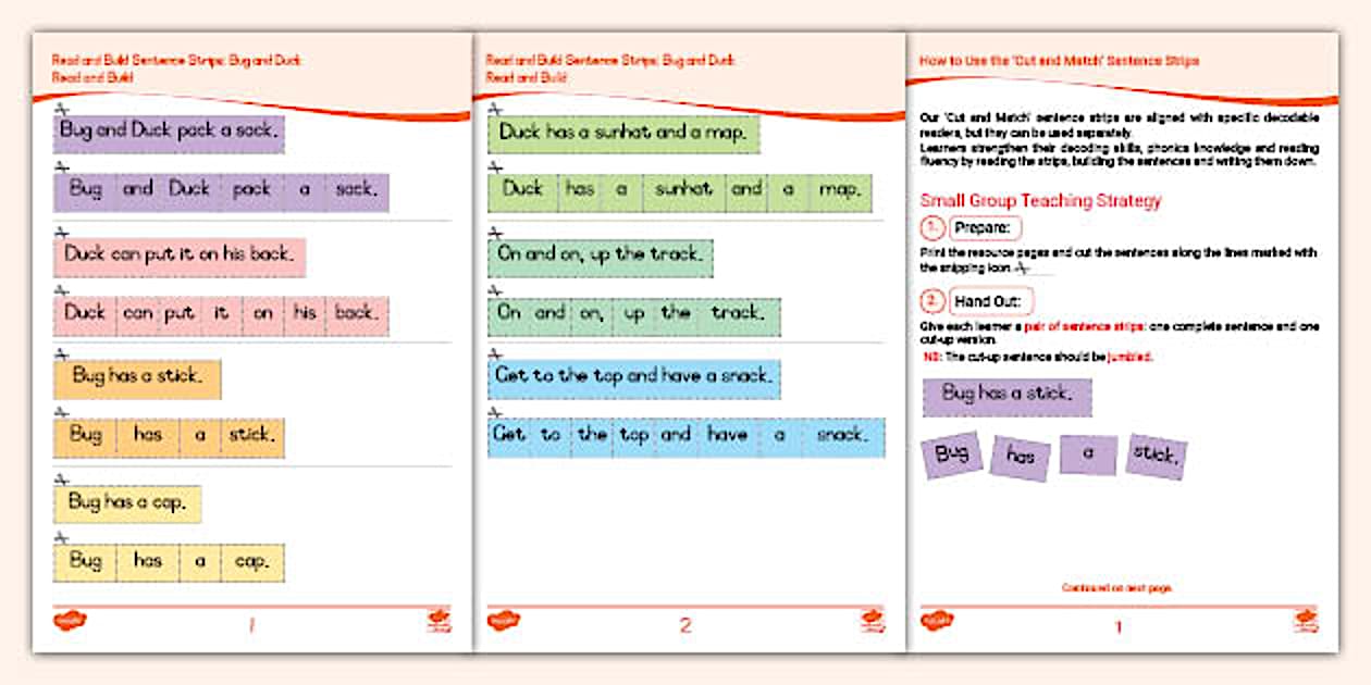 FP Phonics -ck Decodable Readers - Sentence Strips (CAPS)
