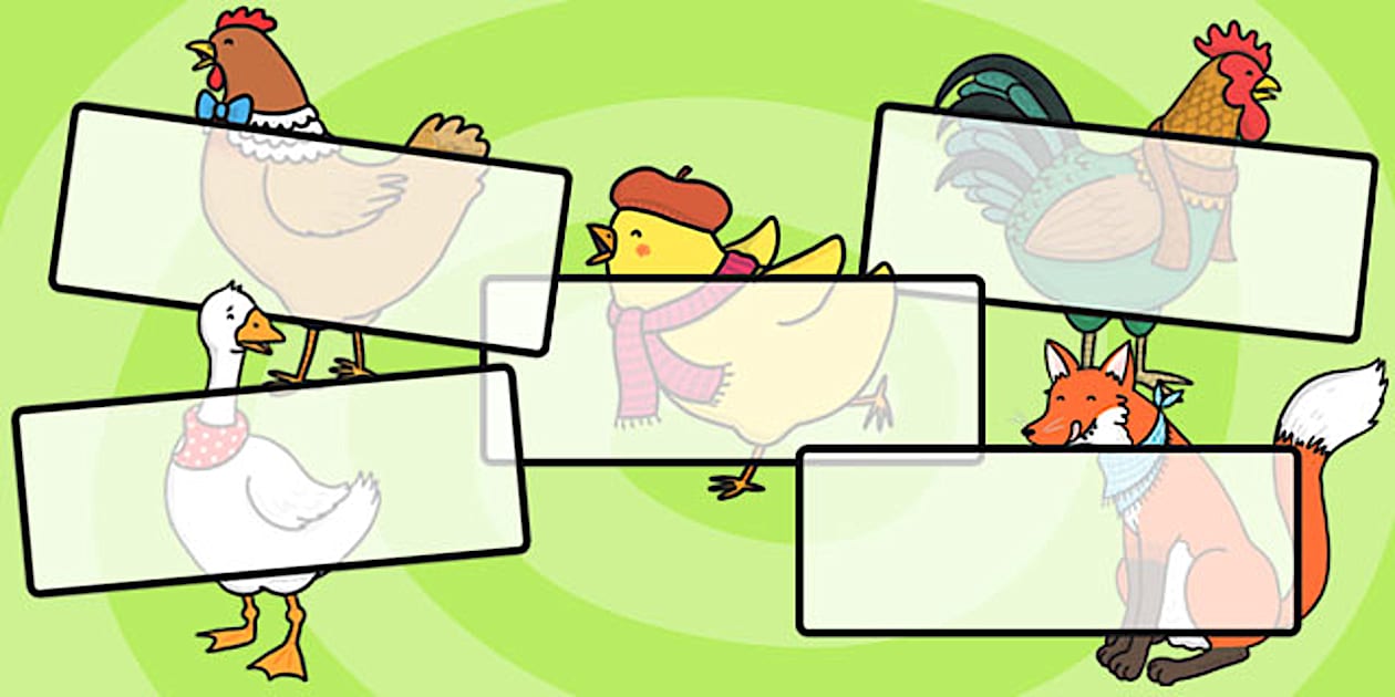 Chicken Licken Editable Self-Registration (teacher made)