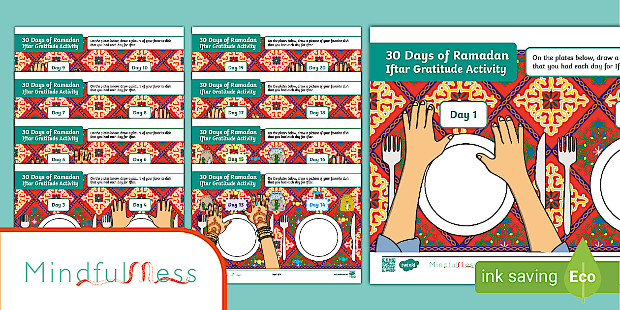 FREE! - 30 Days of Ramadan: Iftar Gratitude Activity
