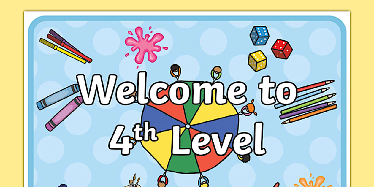 Editable Welcome to 4th Level Display Poster - Twinkl