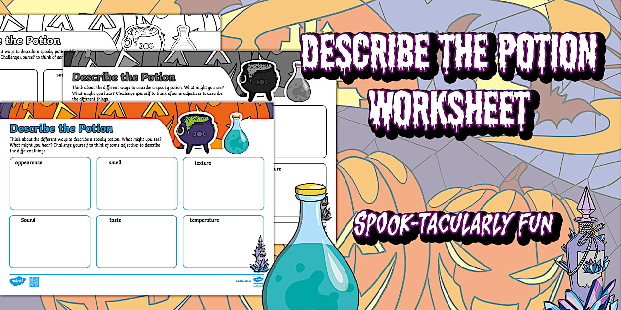 Potion Adjectives Worksheet
