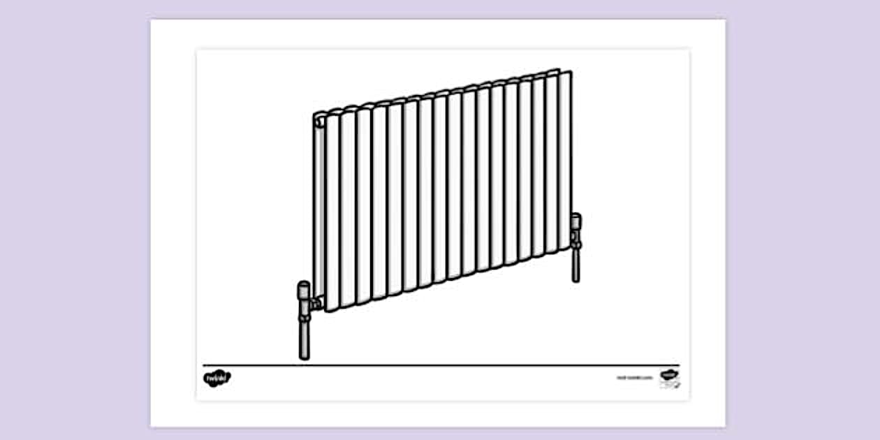 Radiator Heater Colouring Sheet - Colouring Sheets - Twinkl