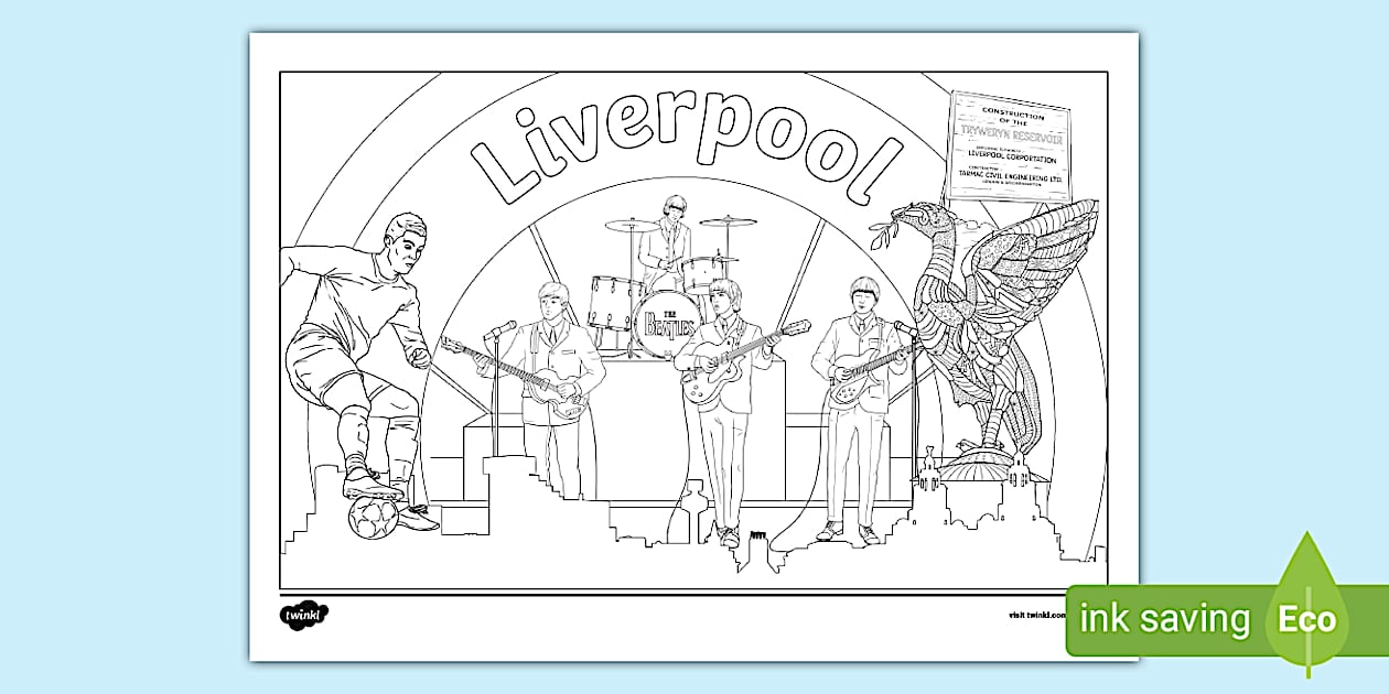 Liverpool Colouring Sheet,Liverpool colouring (teacher made)