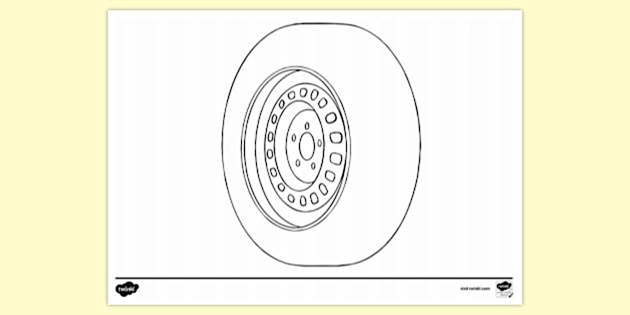 Tyre Colouring Sheet | Colouring Sheets | Twinkl Resources