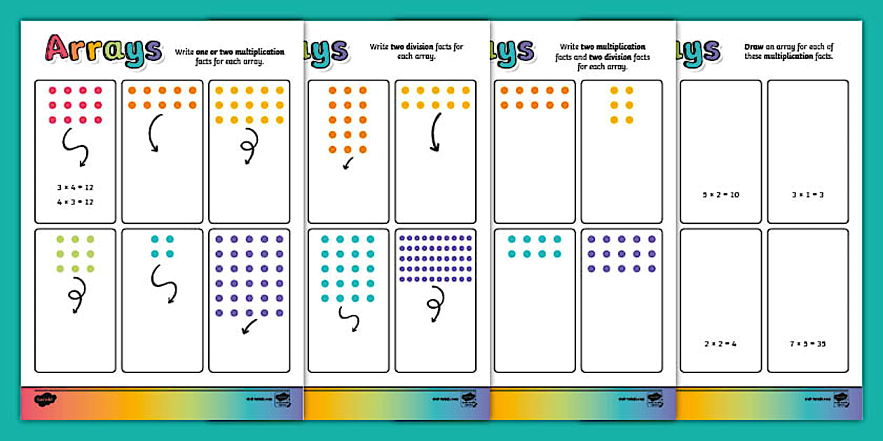 Year 2 Arrays Homework Activity (teacher made) - Twinkl
