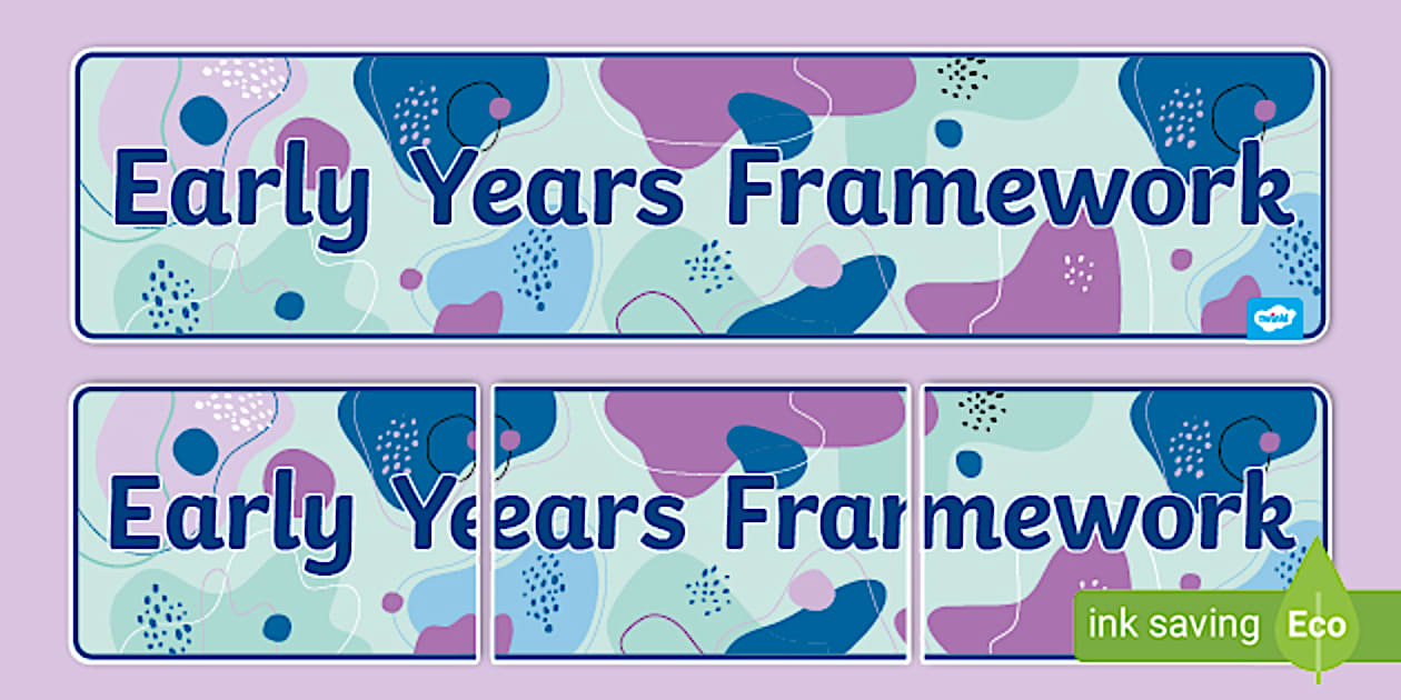 Black and White Early Years Framework Display Banner