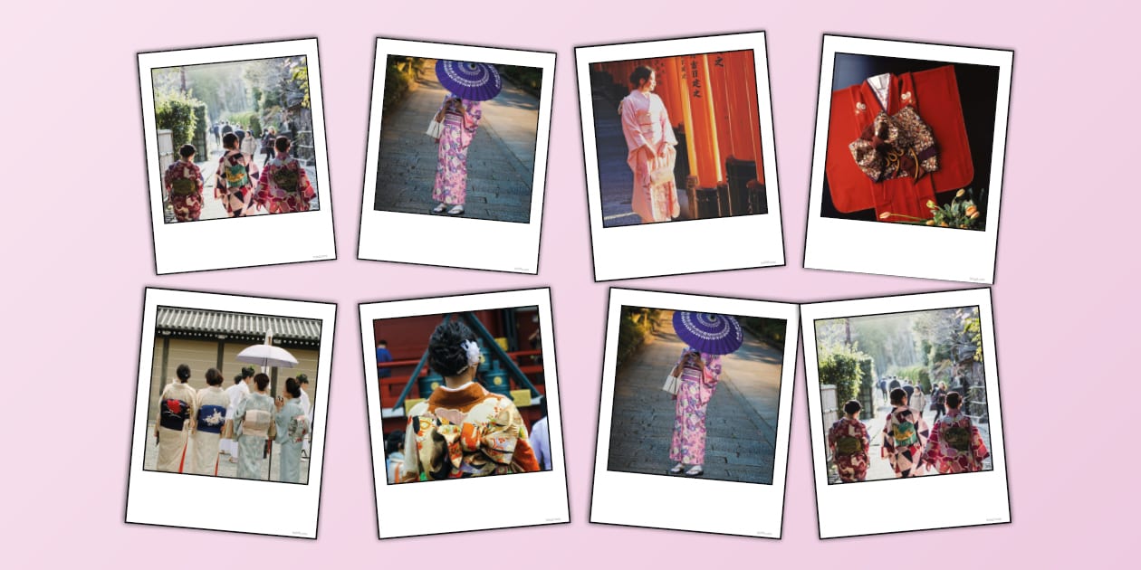 Japanese Kimono Instant Photo Style Display Images - Twinkl
