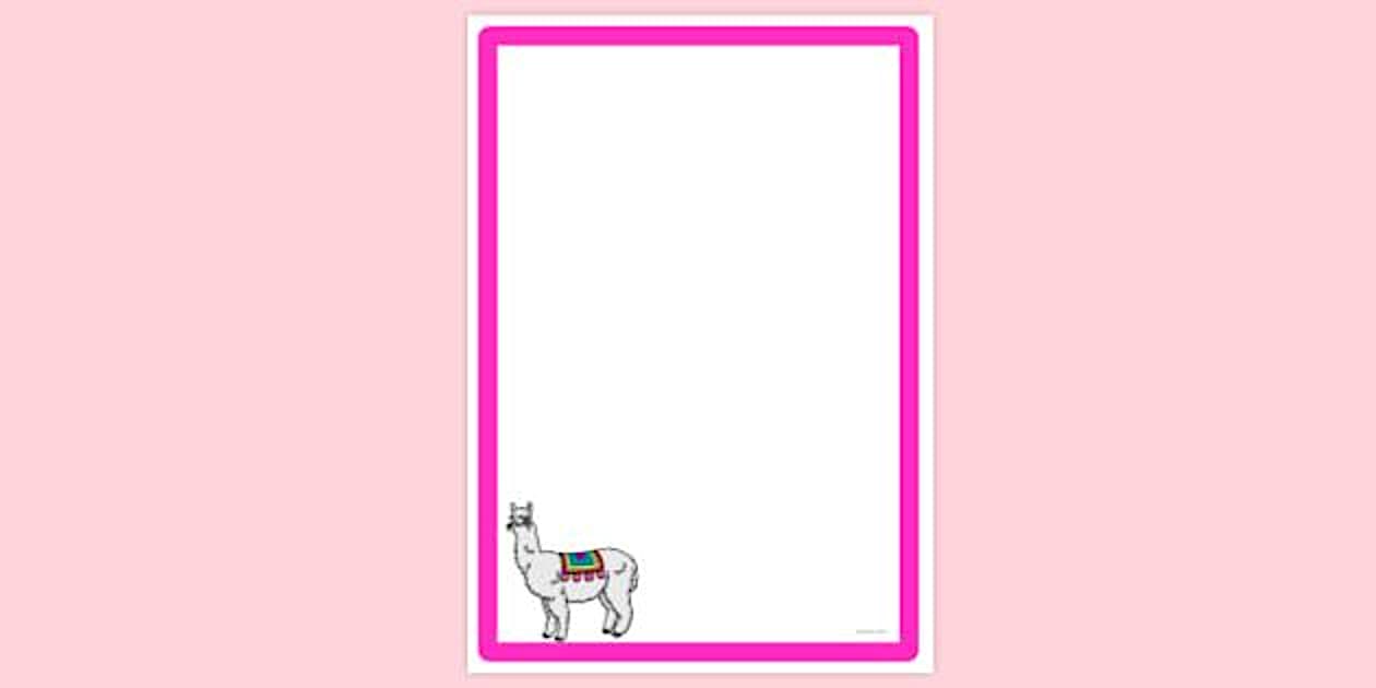 Llama Page Border | Page Borders | Twinkl (Teacher-Made)