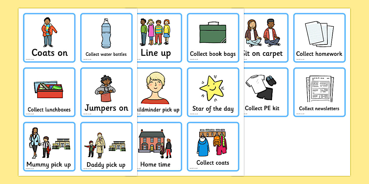 Editable Home Time Routine Visual Timetable (teacher made)