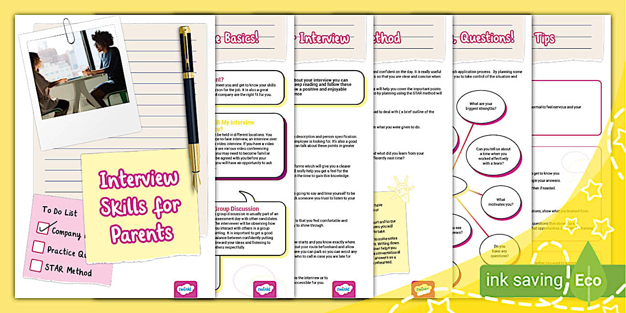 Interview Skills for Parents - Twinkl