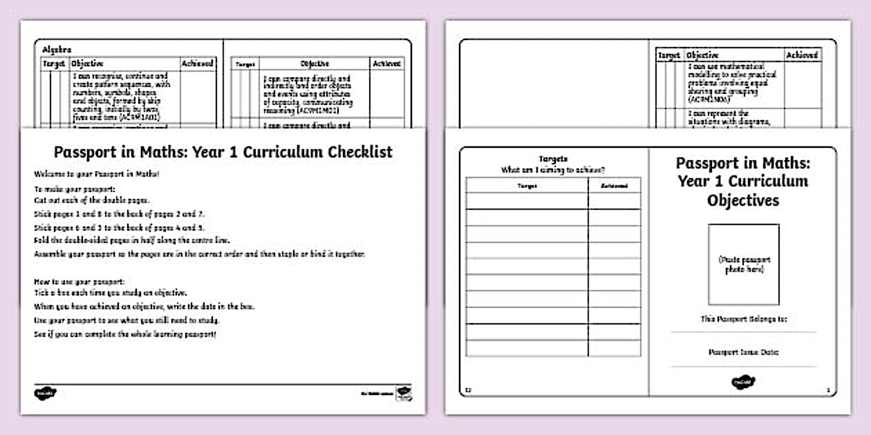 Year 1 Maths Assessment I Can Statements Checklist - Twinkl