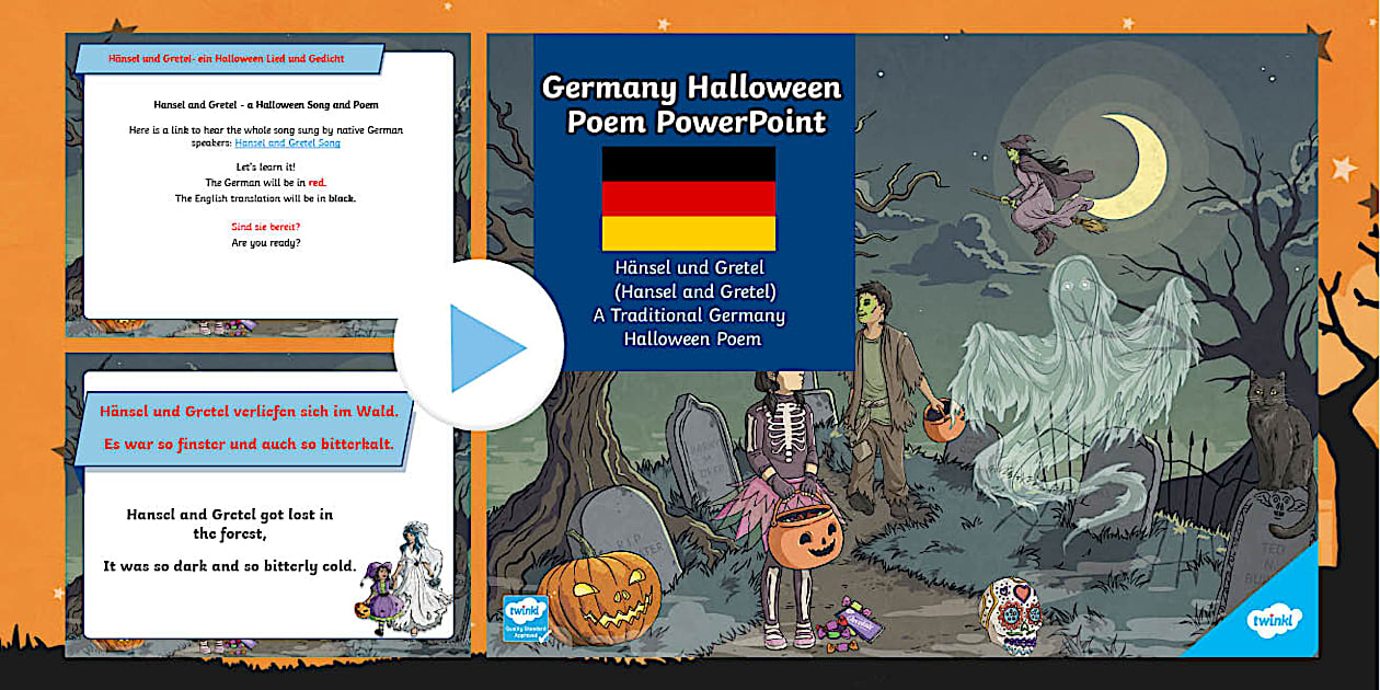 German Halloween Poem PowerPoint (Teacher-Made) - Twinkl