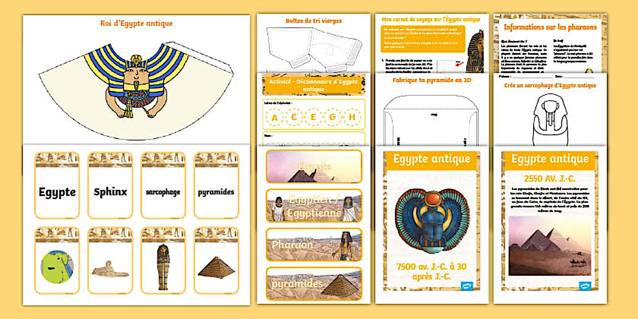 Lapbook sur l'Egypte antique - PACK (l'enseignant a fait)