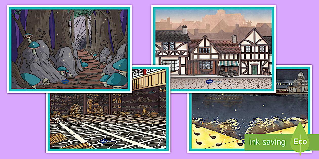 Fantasy Settings Display Posters (teacher made) - Twinkl