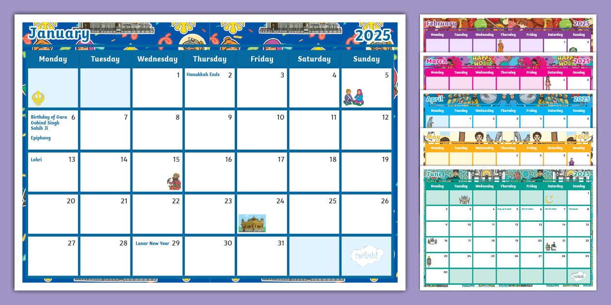KS1 Annual Festivals and Celebrations Calendar - Twinkl