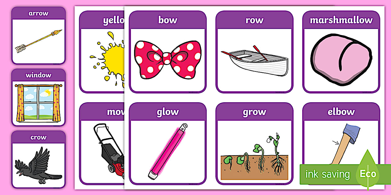 'ow' Make Words Flashcards - Twinkl