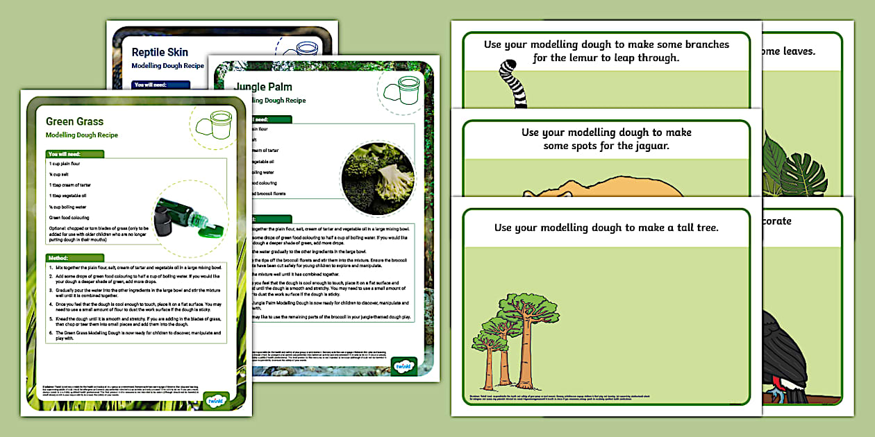 Rainforest and Jungle Modelling Dough Recipe and Mat Pack
