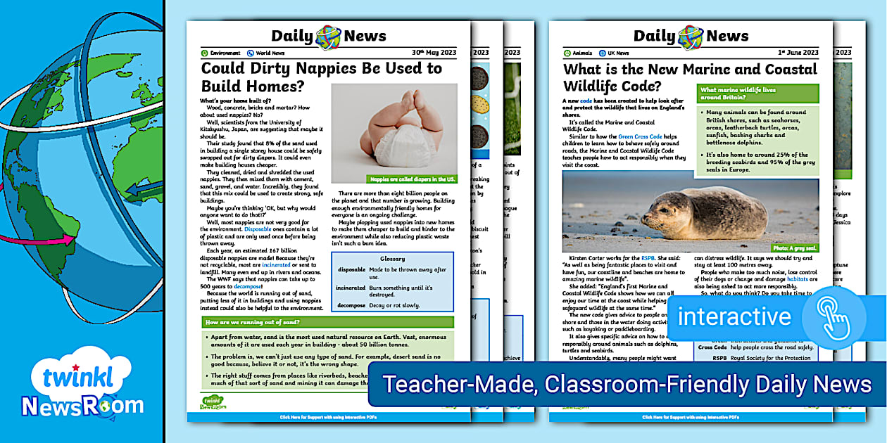 NewsRoom Weekly Reading Comprehension Pack - 3rd June 2023