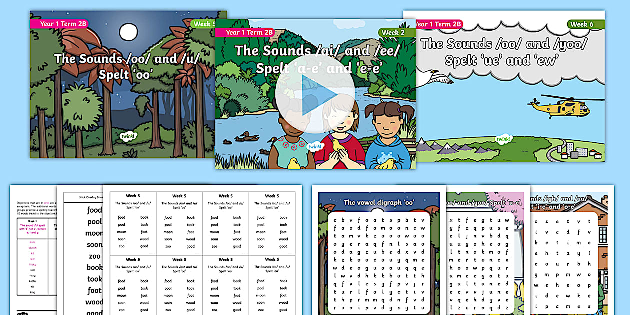 Year 1 Term 2B Bumper Spelling Pack (teacher made) - Twinkl