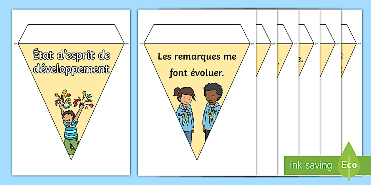 Guirlande de fanions : Etat d'esprit de développement