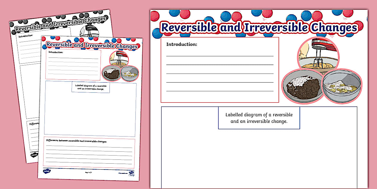 Reversible and Irreversible Changes Non-Chronological Report Template