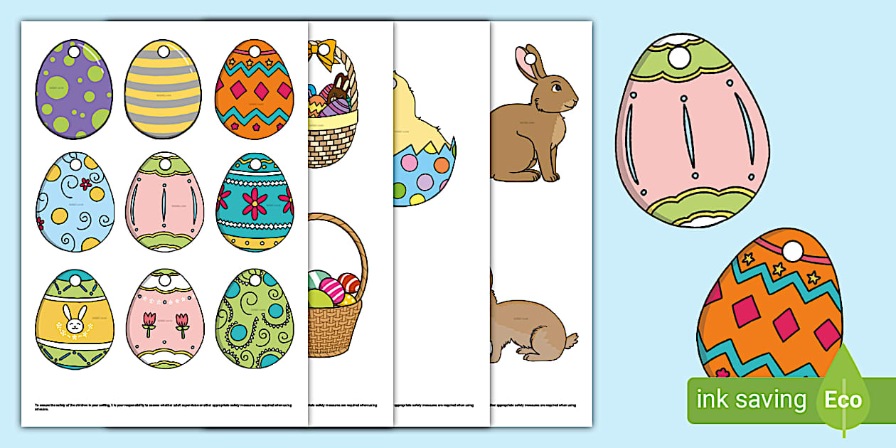 Easter Tree Decoration Cut-Outs (Hecho por educadores)