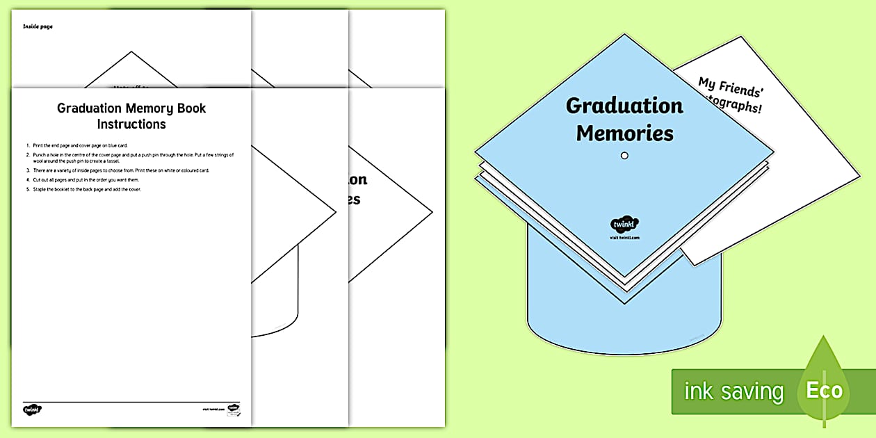 Editable Graduation Memory Book Activity - Twinkl