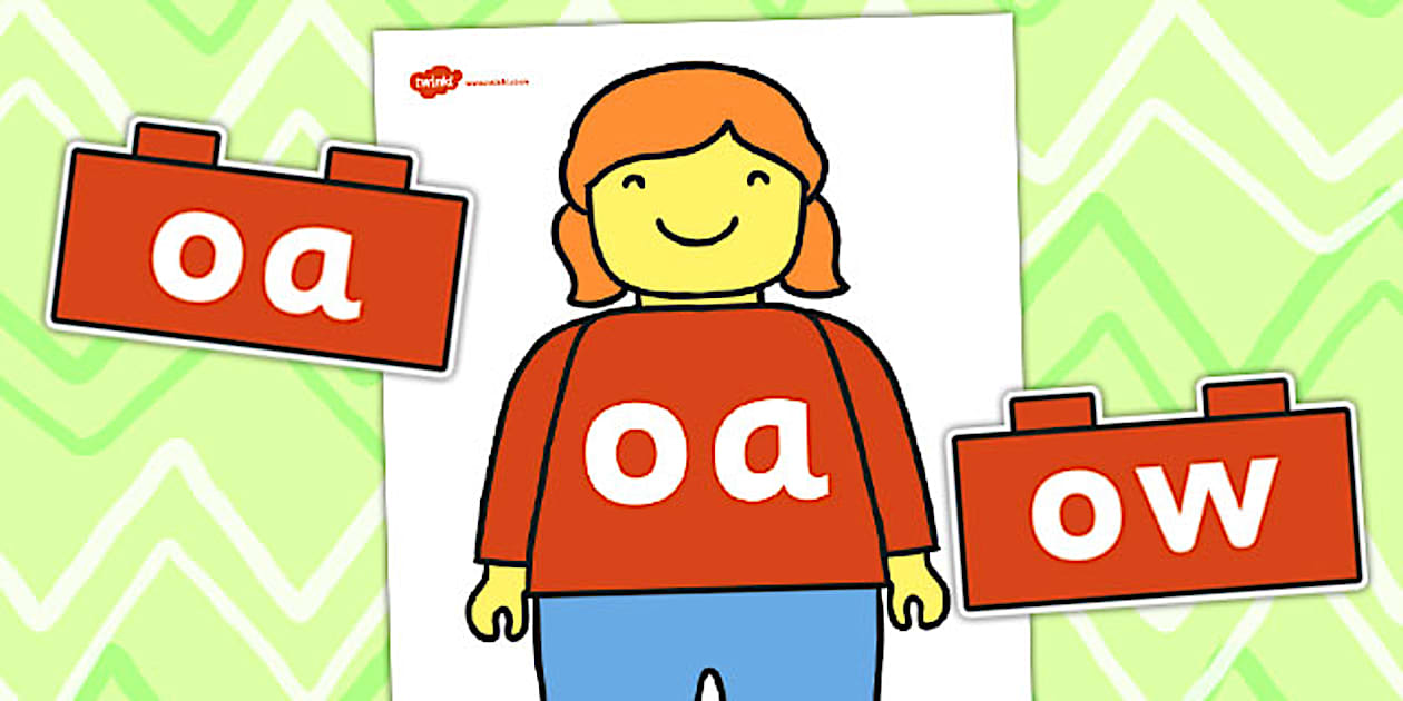 Black and White Toy Man 'oa' Sound Family Cut Outs - Twinkl