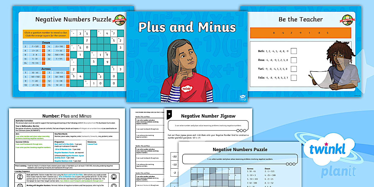 Year 6 Number: Negative Numbers Lesson 5 (teacher made)