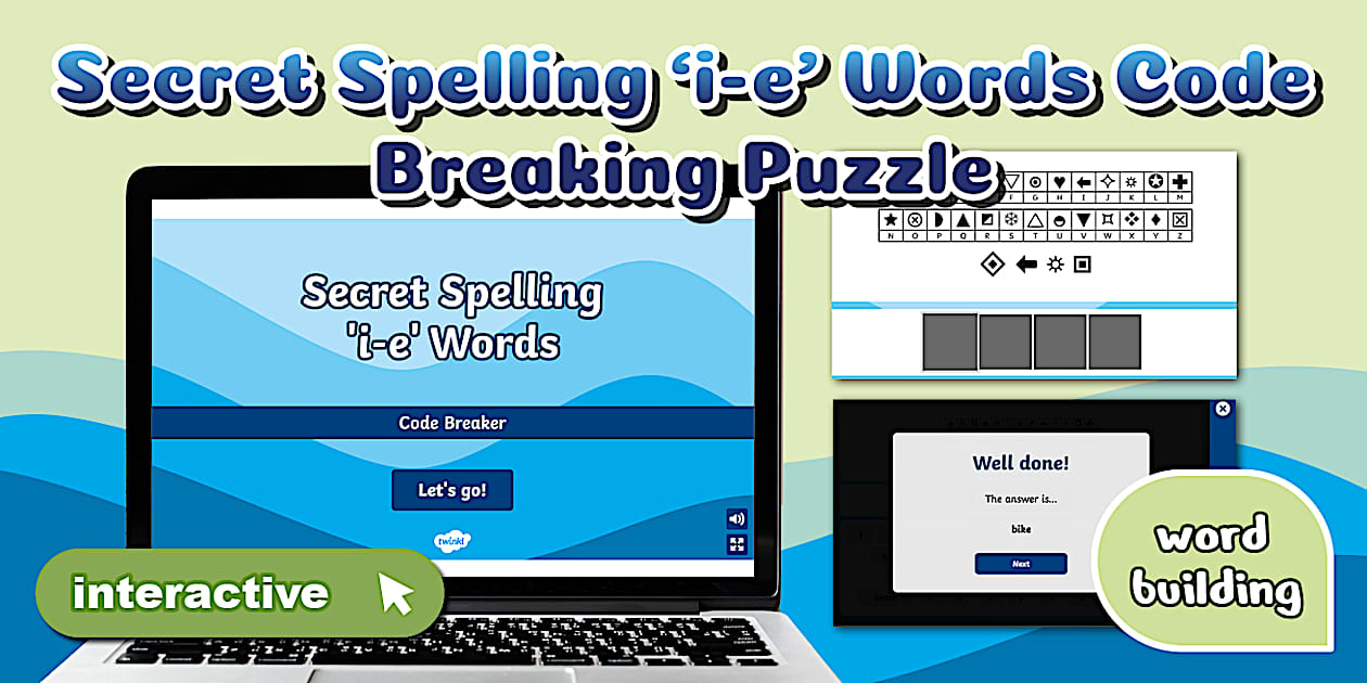Interactive 'i-e' Code Breaking Puzzle