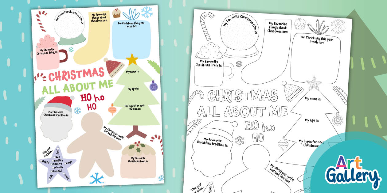 Christmas All About Me Poster (creat de profesori) - Twinkl