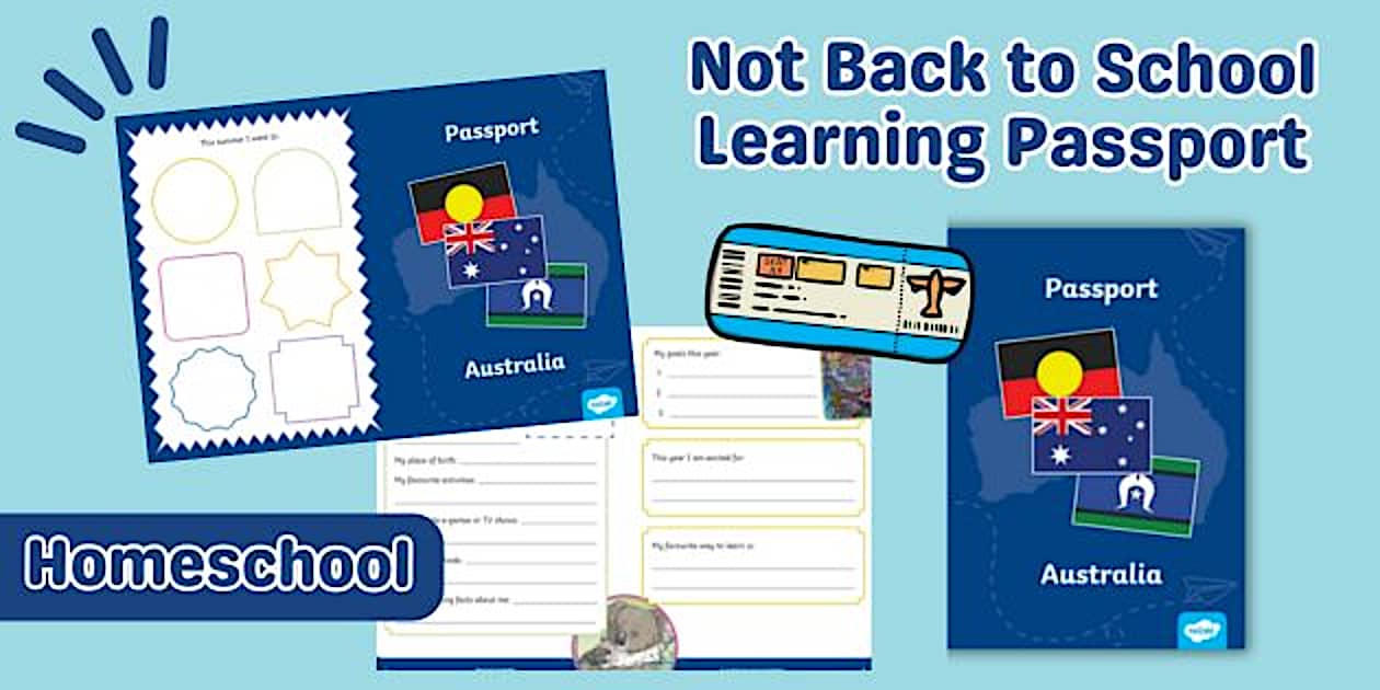 Home Education Learning Passport Activity Sheet