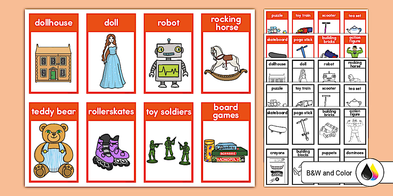 Toys Flash Cards (Teacher-Made) - Twinkl