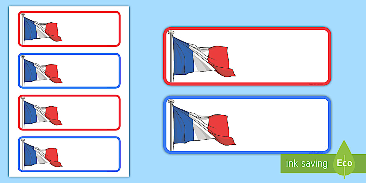 👉 French Flag Themed Editable Drawer, Peg, Name Labels - Editable ...