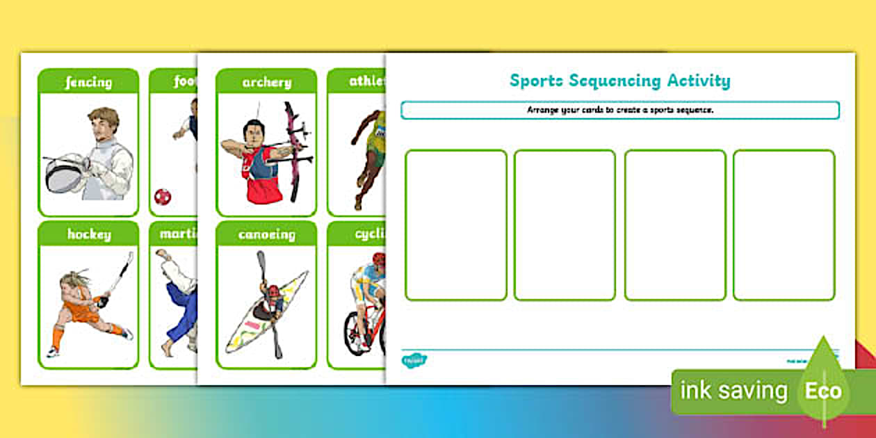 Sports Sequencing Activity (teacher made) - Twinkl