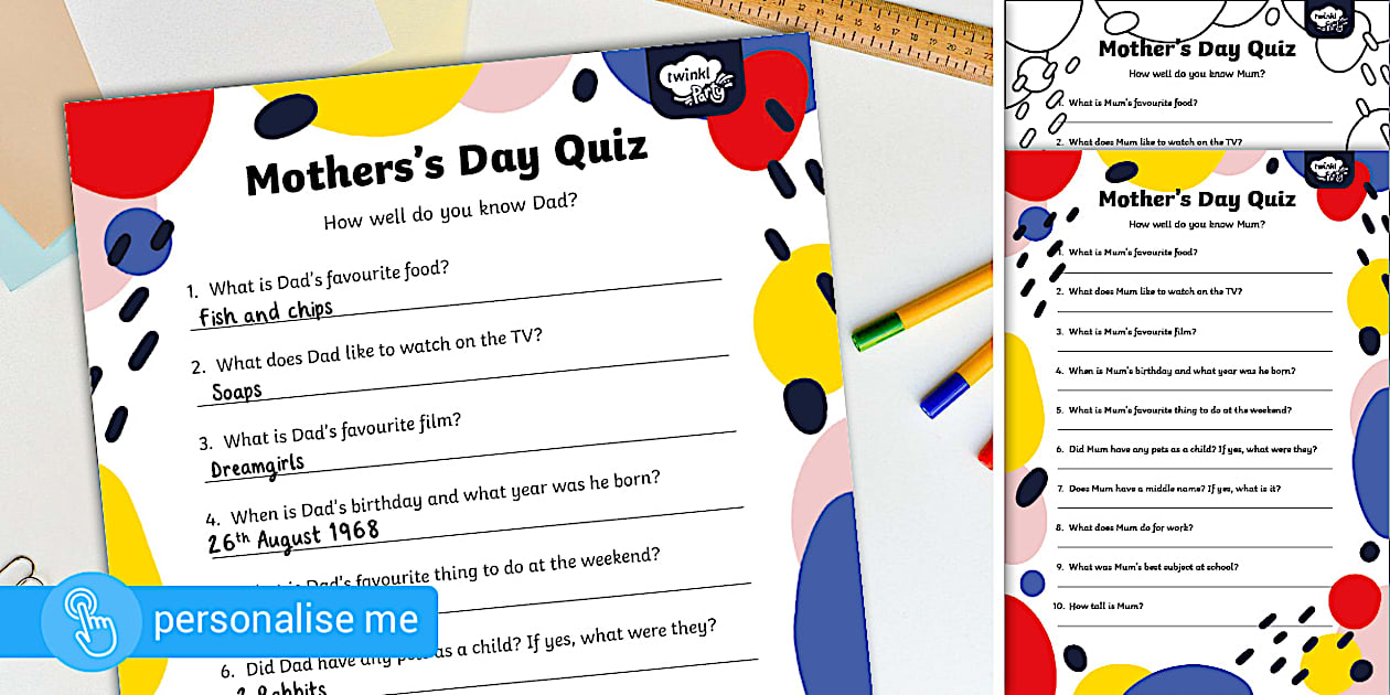 Mother's Day Quiz | Twinkl Party (teacher made) - Twinkl
