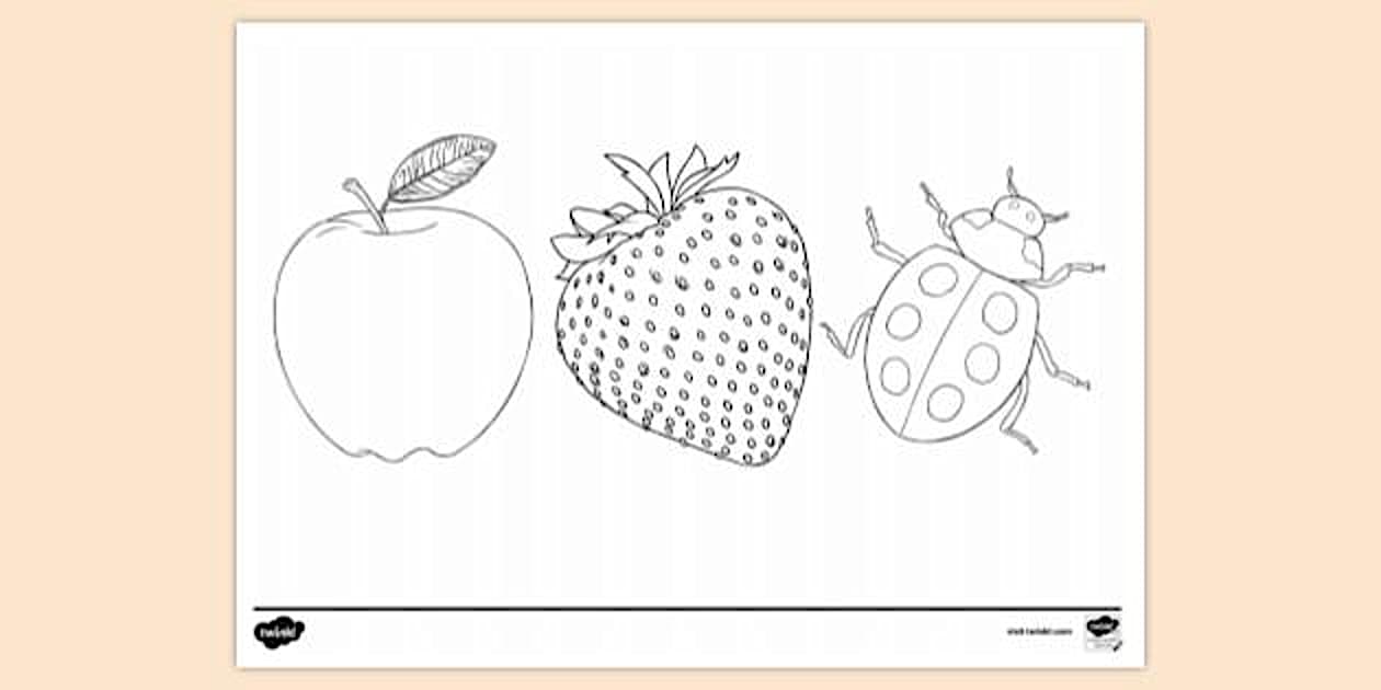The Colour Red Colouring Page | Colouring Pages - Twinkl