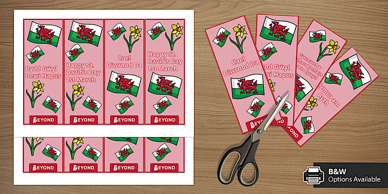 St David's Day Reward Bookmarks (teacher made) - Twinkl