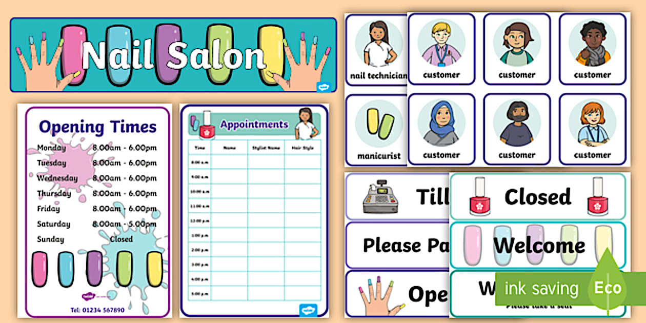 Nail Salon Role-Play Pack (teacher made) - Twinkl