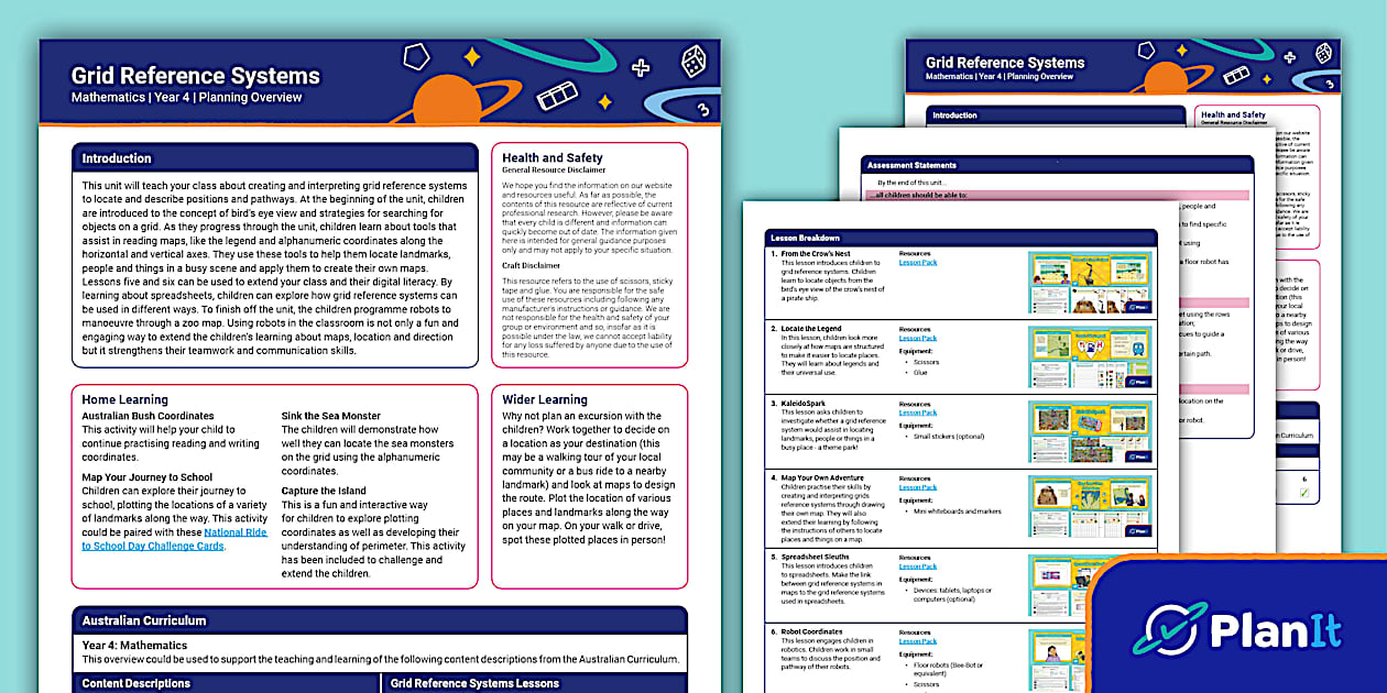 Year 4 Space: Grid Reference Systems Planning Overview