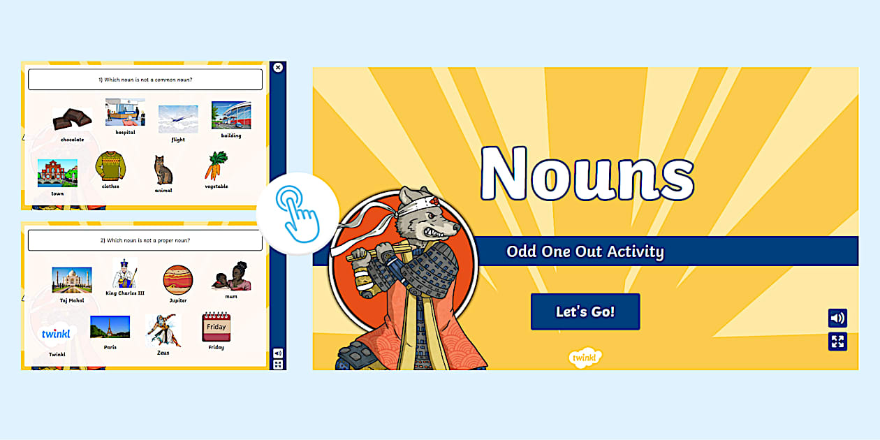 Noun Game - Odd One Out SPaG Game - KS2 Revision - Twinkl